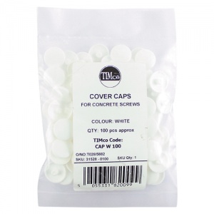 WHITE Multi-Fix Screw Cover Cap 100 PCS - Screws & Fasteners
