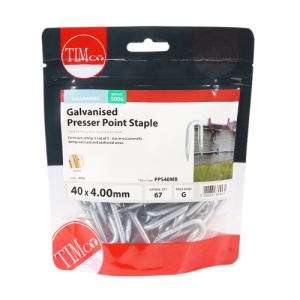 40 x 4.00 Presser Point Staple - Galv 0.5 KG - Screws & Fasteners