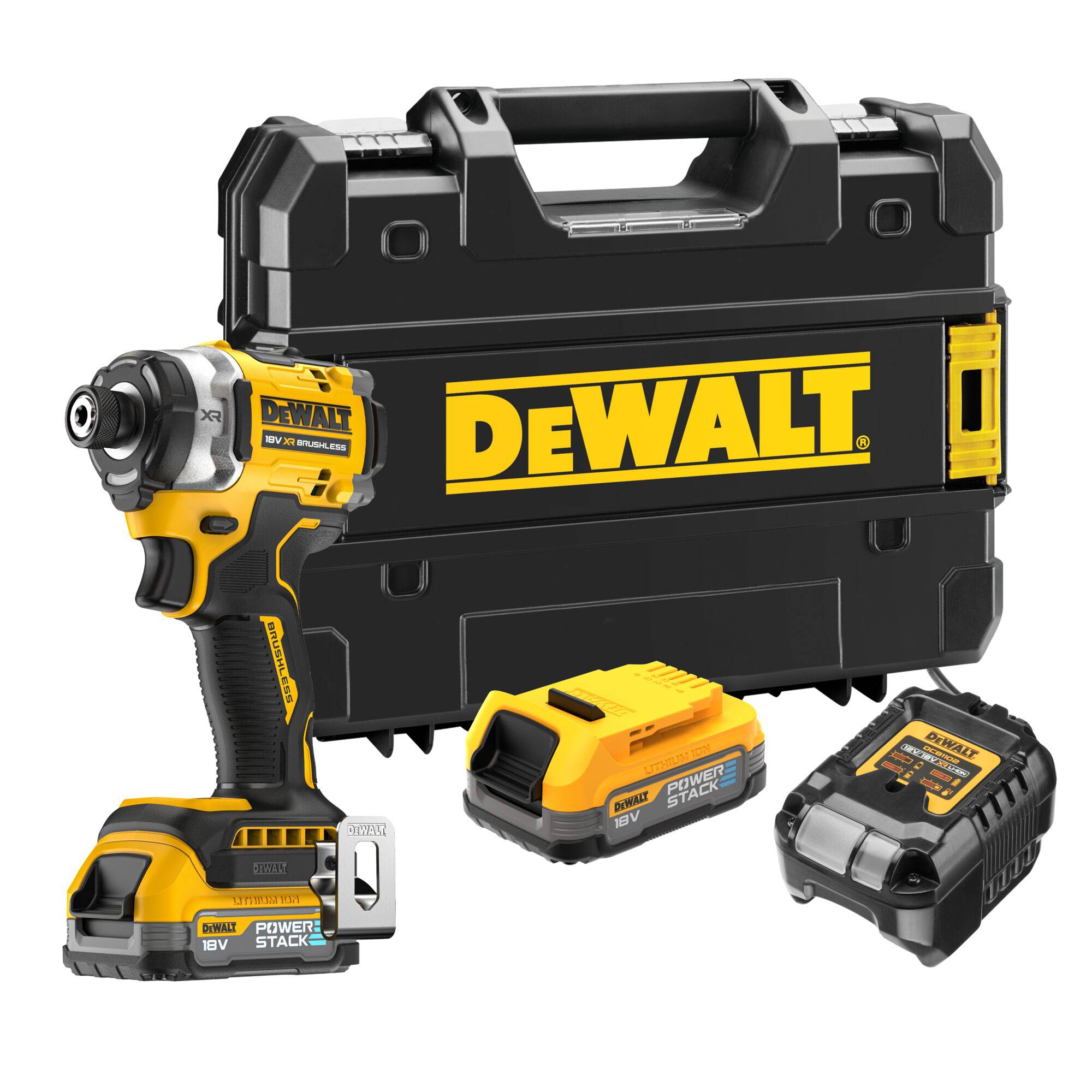 Dewalt DCF860 18v Brushless Impact Driver With 2 x 1.7ah Powerstack ...