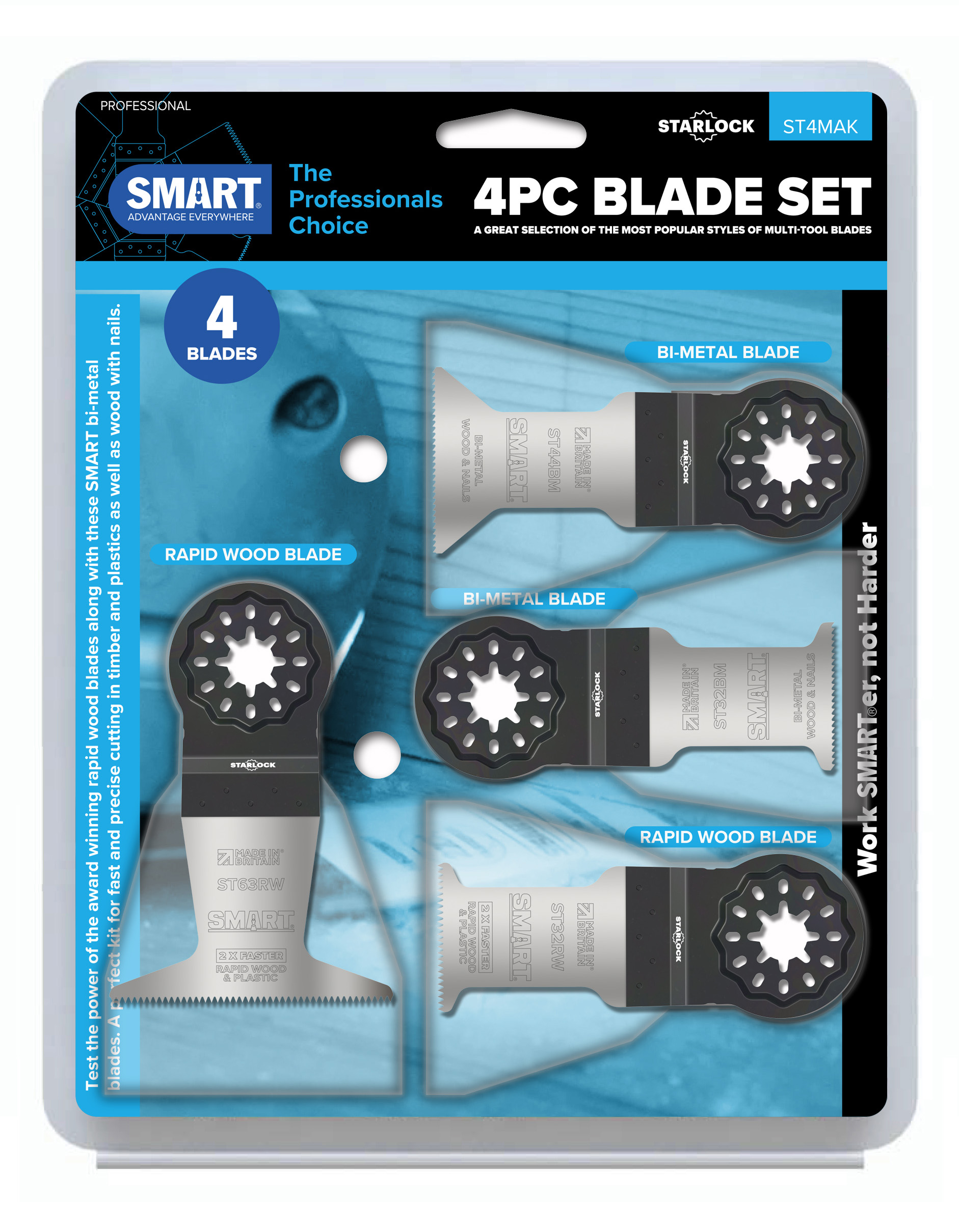 SMART Professional Series 4 Piece Blade Set - Screws & Fasteners