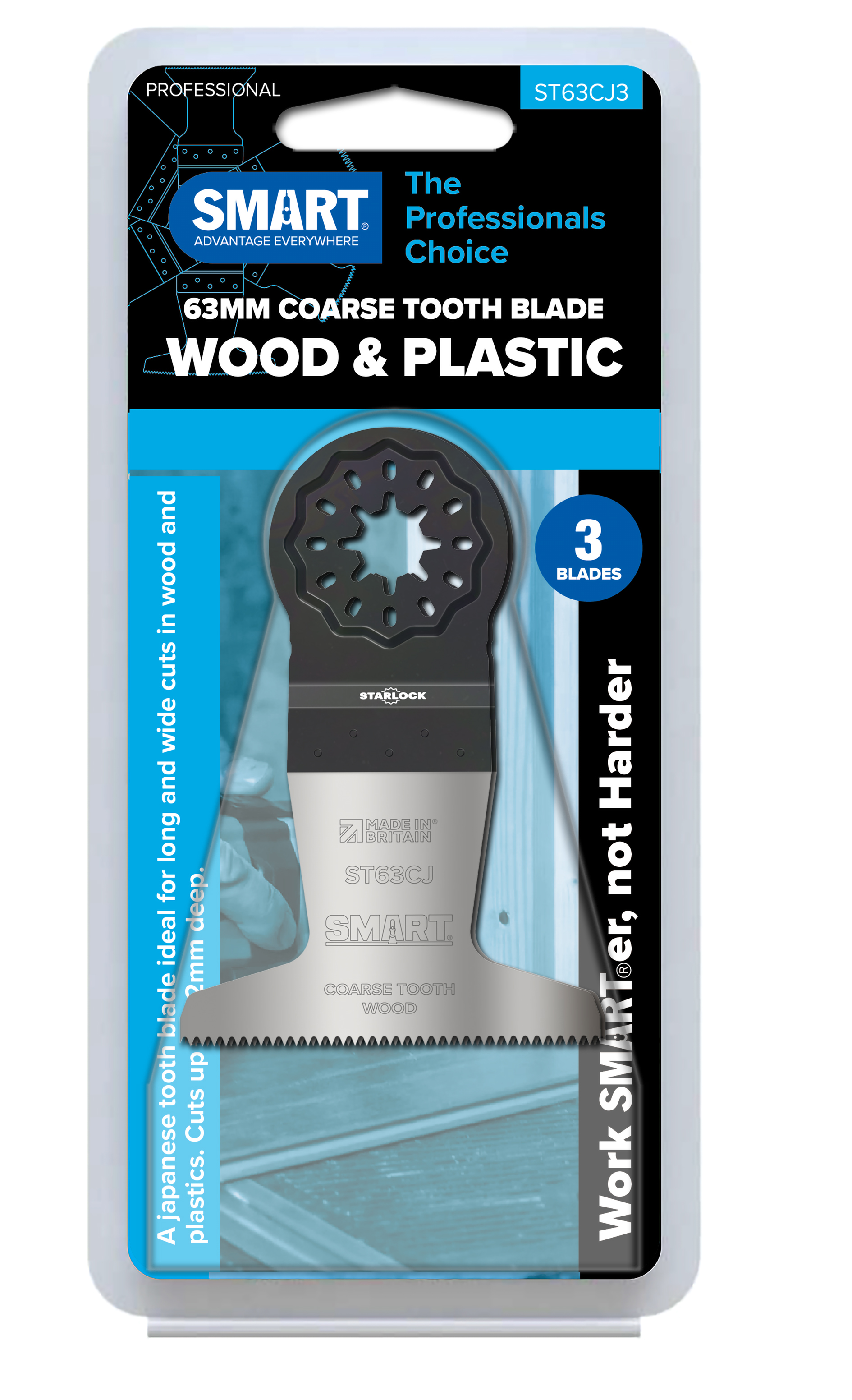 SMART Professional Series 63mm Coarse Tooth Blade - (3 Pack) - Screws ...