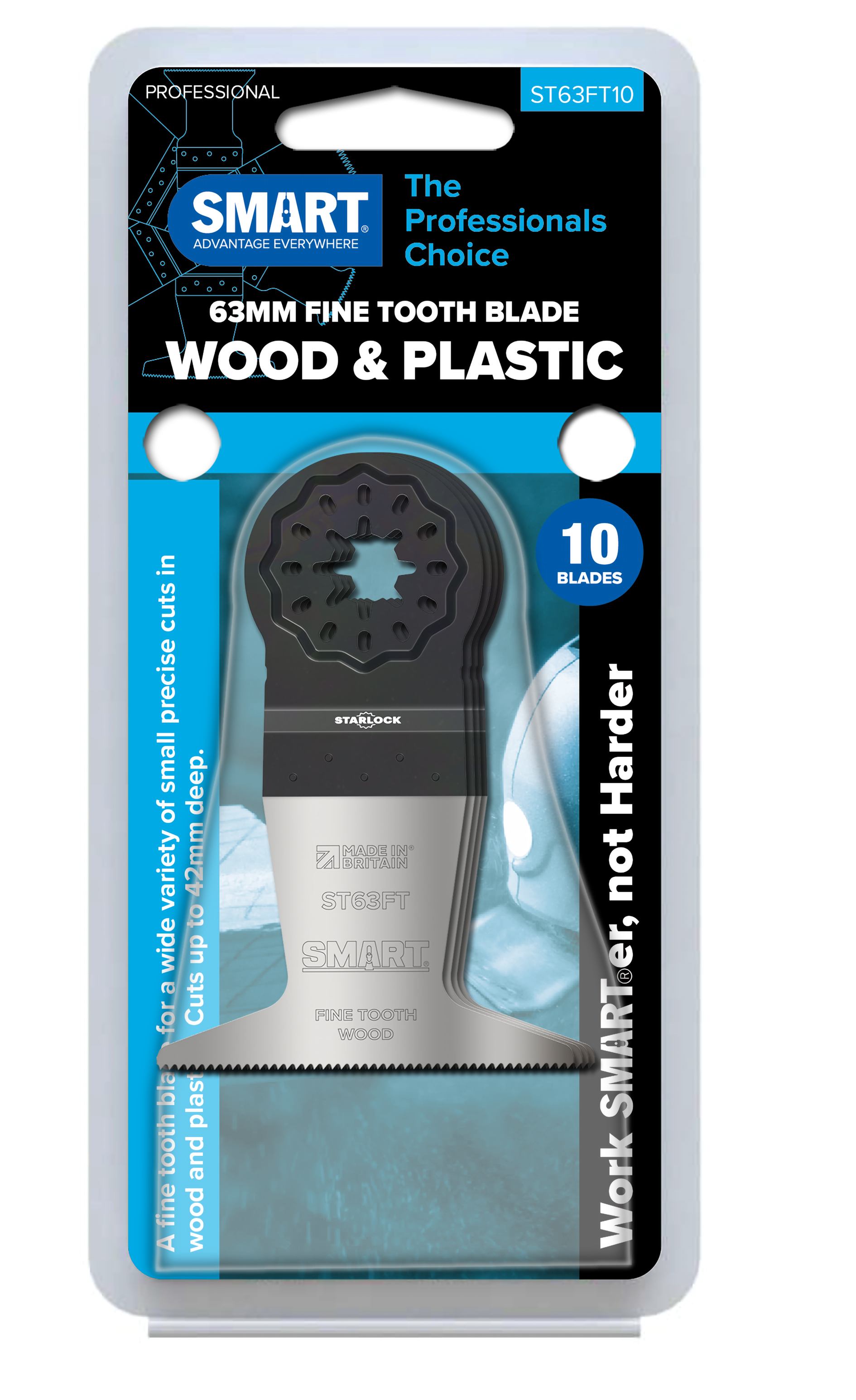 SMART Starlock 63mm Fine Tooth Blade - (10 Pack) - Screws & Fasteners