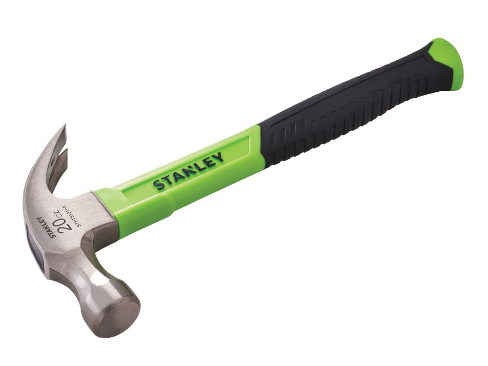 Stanley 567g (20oz) Hi-Vis Claw Hammer - Screws & Fasteners