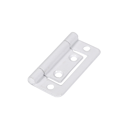 50 x 38.5 Flush Hinge White 2 PCS - Screws & Fasteners