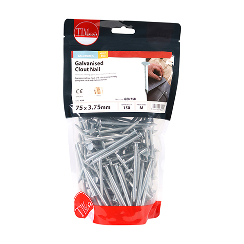 75 x 3.75 Clout Nail - Galvanised 1 KG - Screws & Fasteners