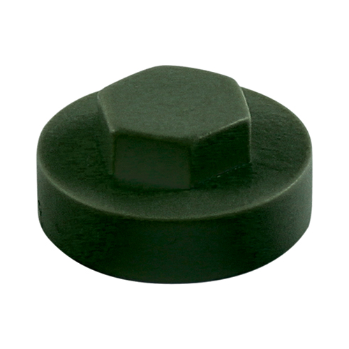 16mm Hex Cover Cap - Juniper Green 1000 PCS - Screws & Fasteners