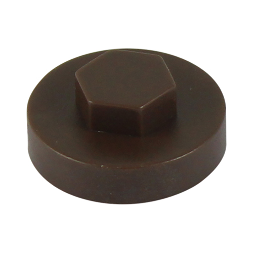 16mm Hex Cover Cap - VanDyke Brown 1000 PCS - Screws & Fasteners
