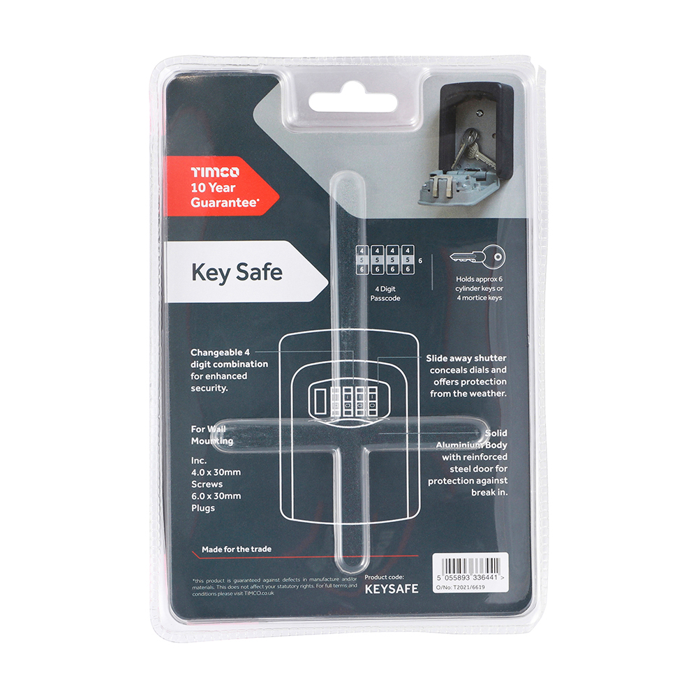 120 x 85 x 40 Combination Key Safe 1 EA - Screws & Fasteners