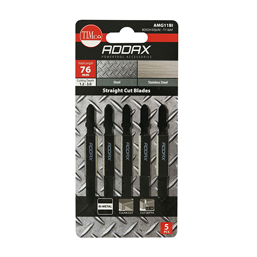 T118AF Bi-Met Jigsaw Blade for Metal 5 PCS - Screws & Fasteners