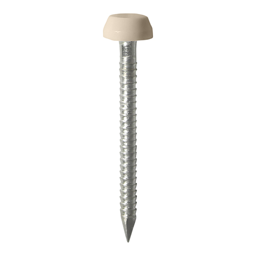 25mm Polymer Headed Pin BEIGE 250 PCS - Screws & Fasteners