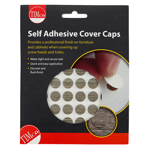 13mm Adhesive Caps Driftwood 112 PCS - Screws & Fasteners