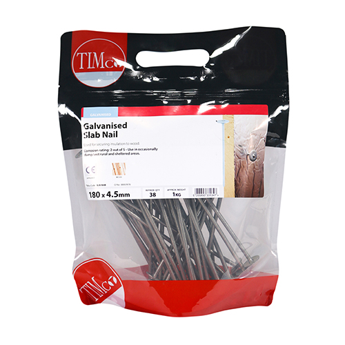 100 x 3.75 Slab Nail - Galvanised 10 KG - Screws & Fasteners