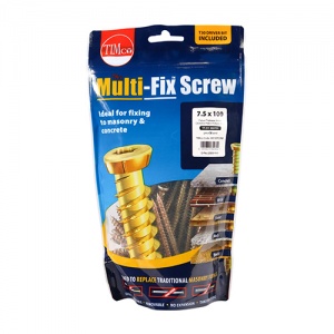 7.5 x 100 Multi-Fix Concrete Screw - ZYP 55 PCS - Screws & Fasteners
