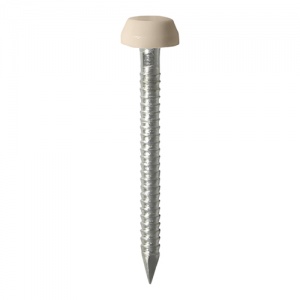 25mm Polymer Headed Pin BEIGE 250 PCS - Screws & Fasteners